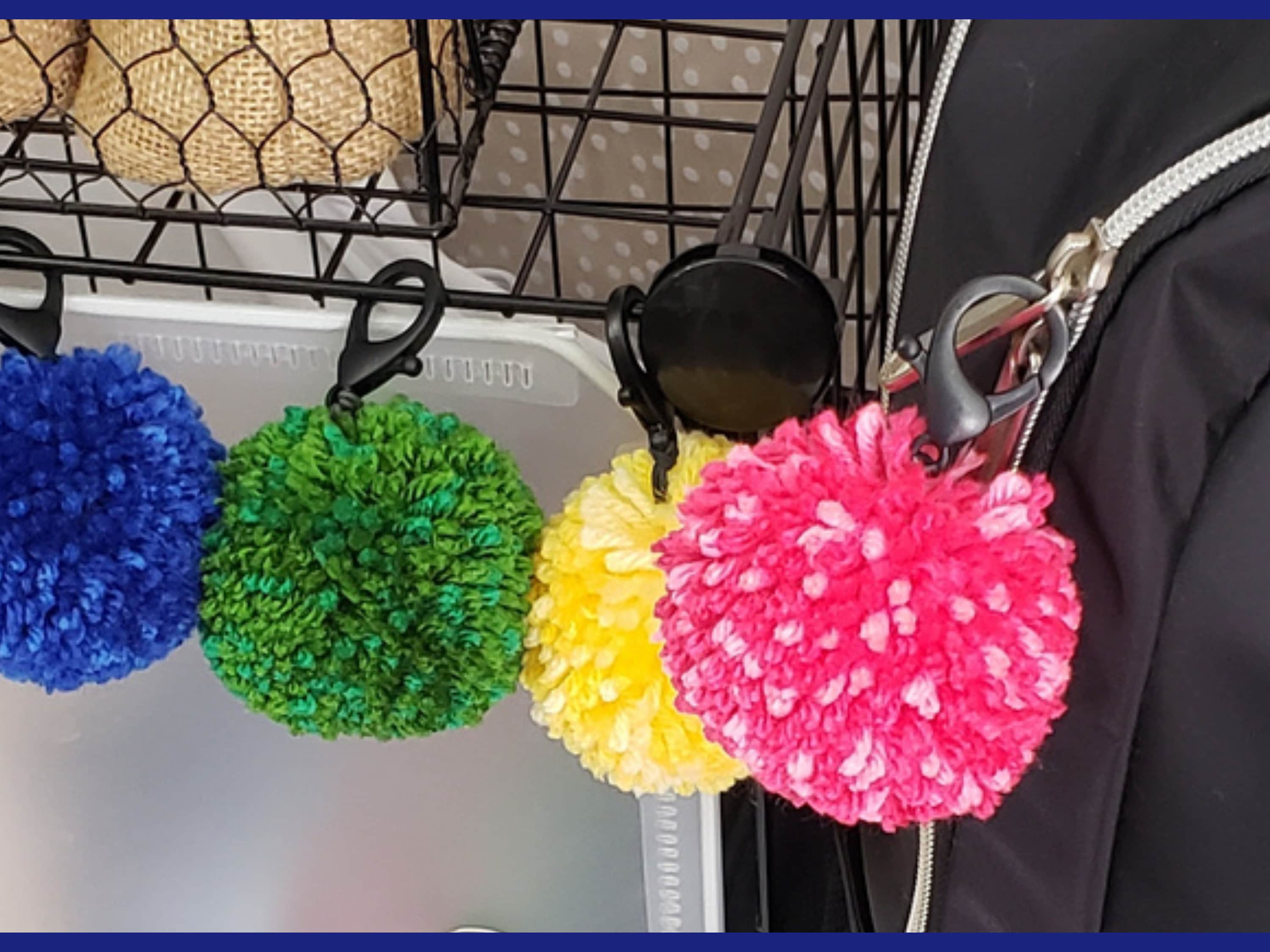 Pom-pom Zipper Pull | Backpack Accessory | Pom-pom Keychain | Party ...