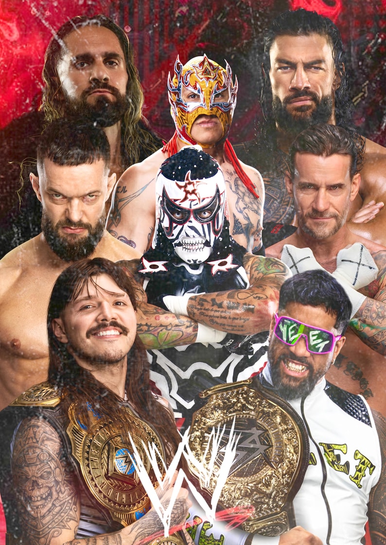 Custom WWE Poster // WWE Poster // 12 X 8 - Etsy