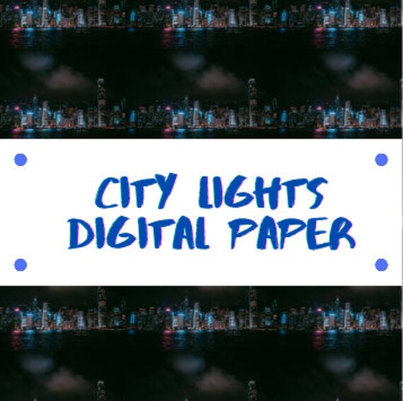 City Lights Digital Paper 5 Design Bundle/ Wrapping Paper/ - Etsy