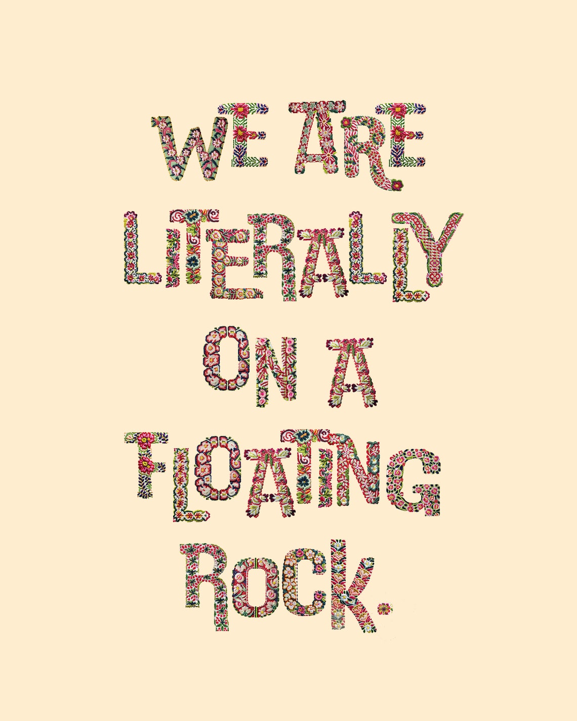 Art Print on a Floating Rock - Etsy