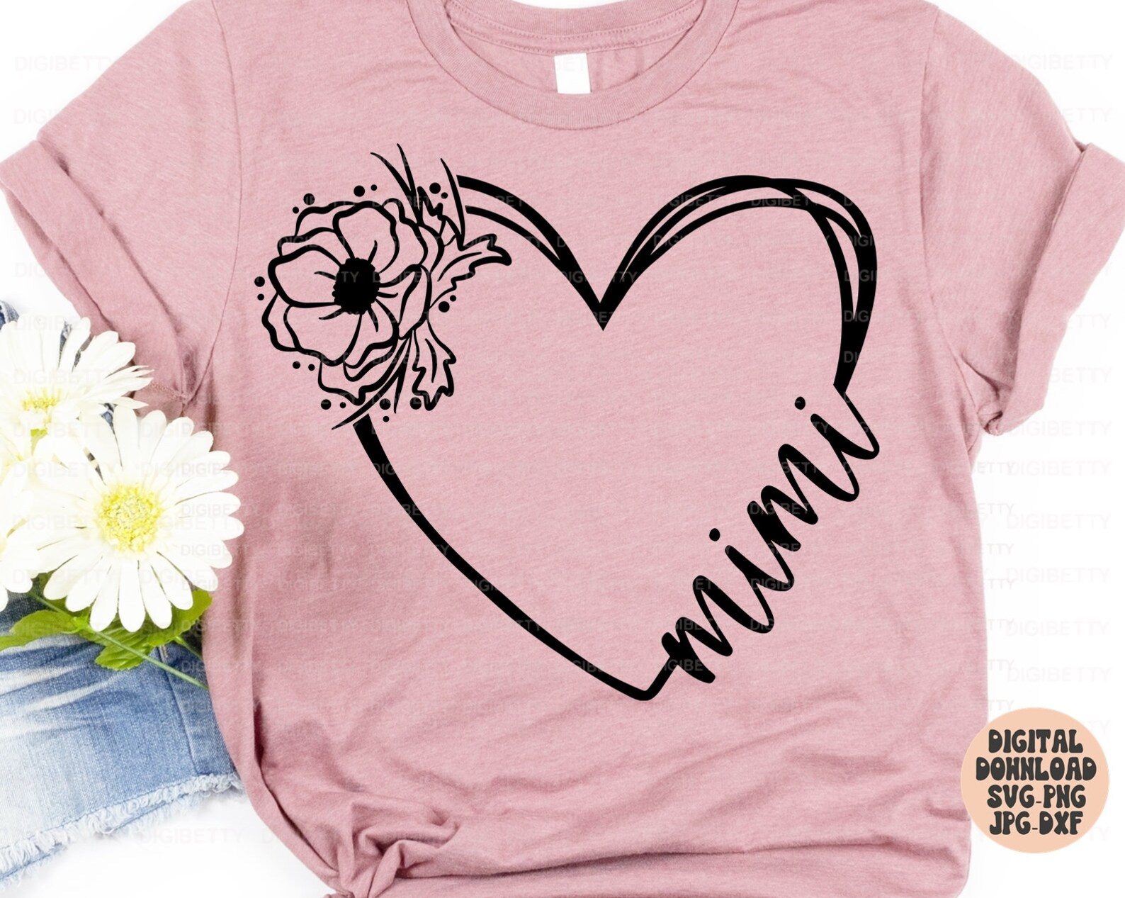 Mimi Heart Svg Png Jpg Dxf Mimi Svg Mimi Cut File Mimi - Etsy