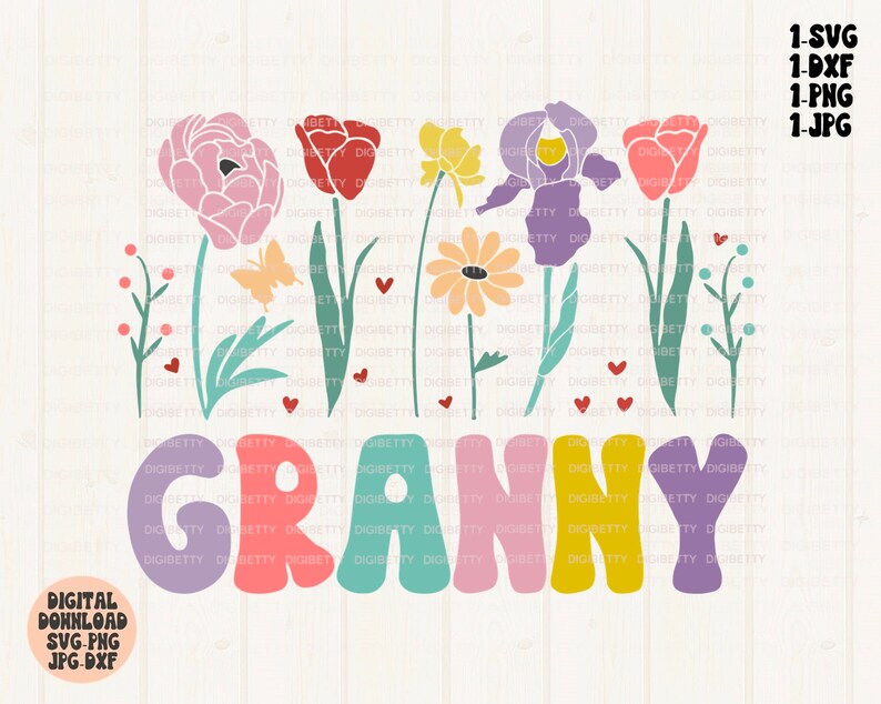 Blessed Granny Svg Png Jpg Dxf Granny Cut File - Etsy