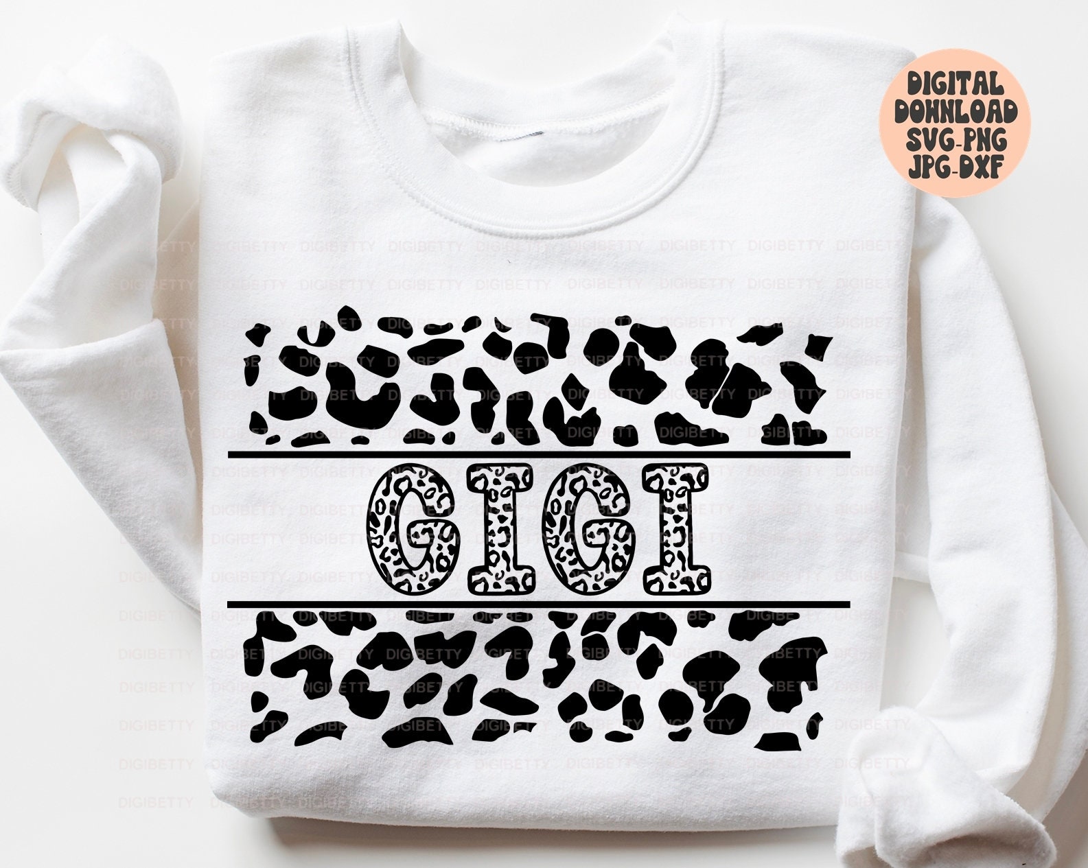 Gigi Svg Png Jpg Dxf Leopard Gigi Svg Cheetah Gigi Svg - Etsy