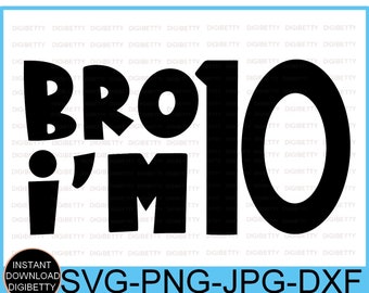This Guy is 10 Svg Png Jpg Dxf 10th Birthday Boy Svg - Etsy