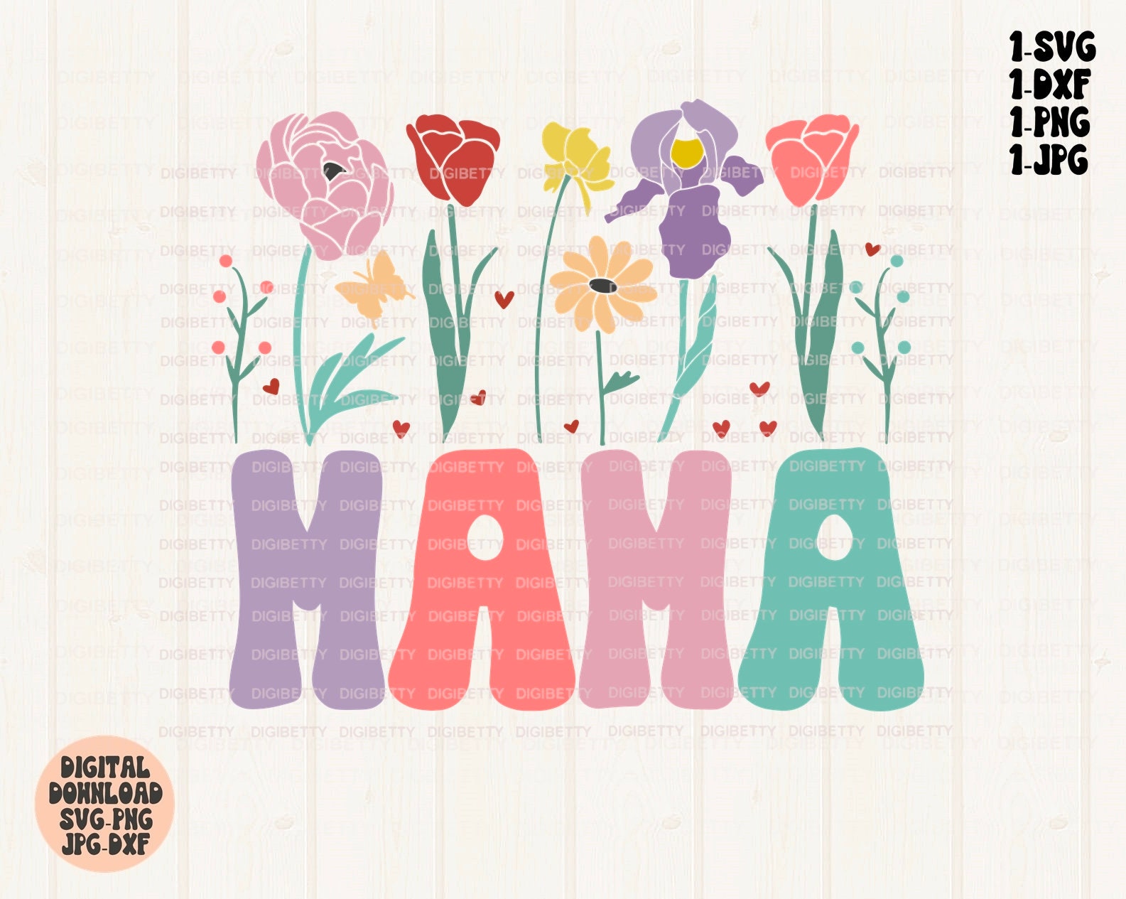 Blessed Mama Svg Png Jpg Dxf Mama Cut File Mothers Day - Etsy