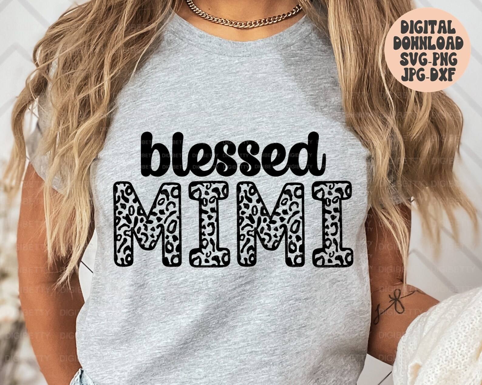 Blessed Mimi Svg Png Jpg Dxf Leopard Mimi Svg Cheetah - Etsy