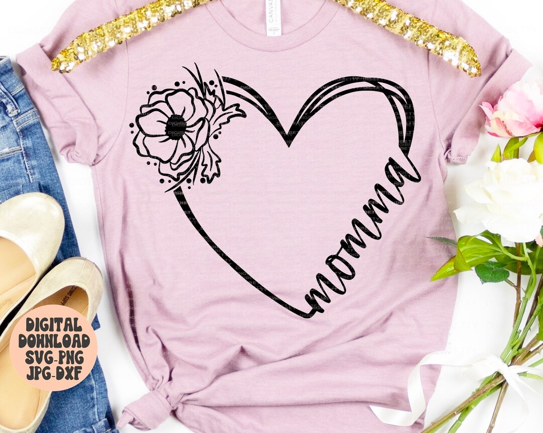 Momma Heart Svg Png Jpg Dxf Momma Svg Momma Cut File Momma - Etsy México