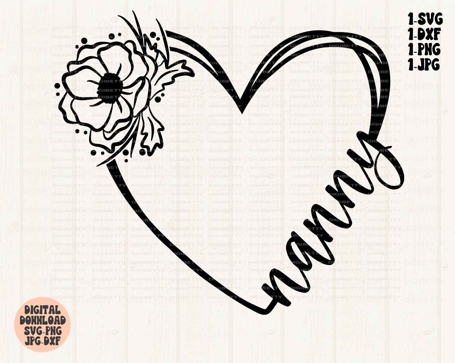 Nanny Heart Svg Png Jpg Dxf Nanny Svg Nanny Dxf Nanny - Etsy Schweiz