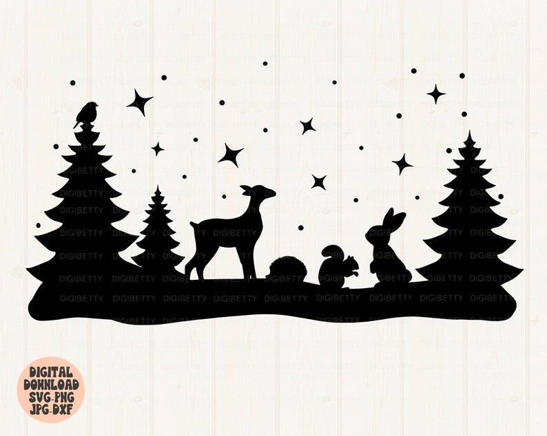 Winter Svg Png Jpg Dxf Hirsch Svg Tannen Svg - Etsy.de