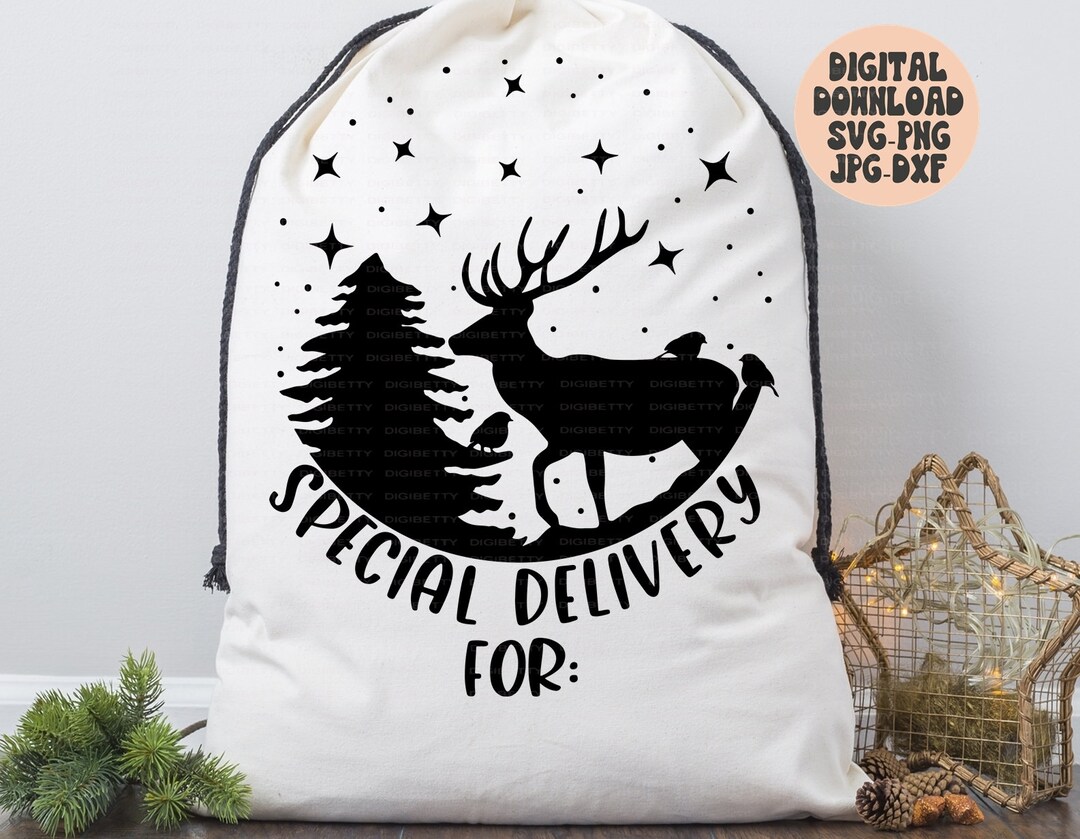 Santa Sack Svg, Png, Jpg, Dxf, Christmas Gift Bag Svg, Santa Toy Bag ...