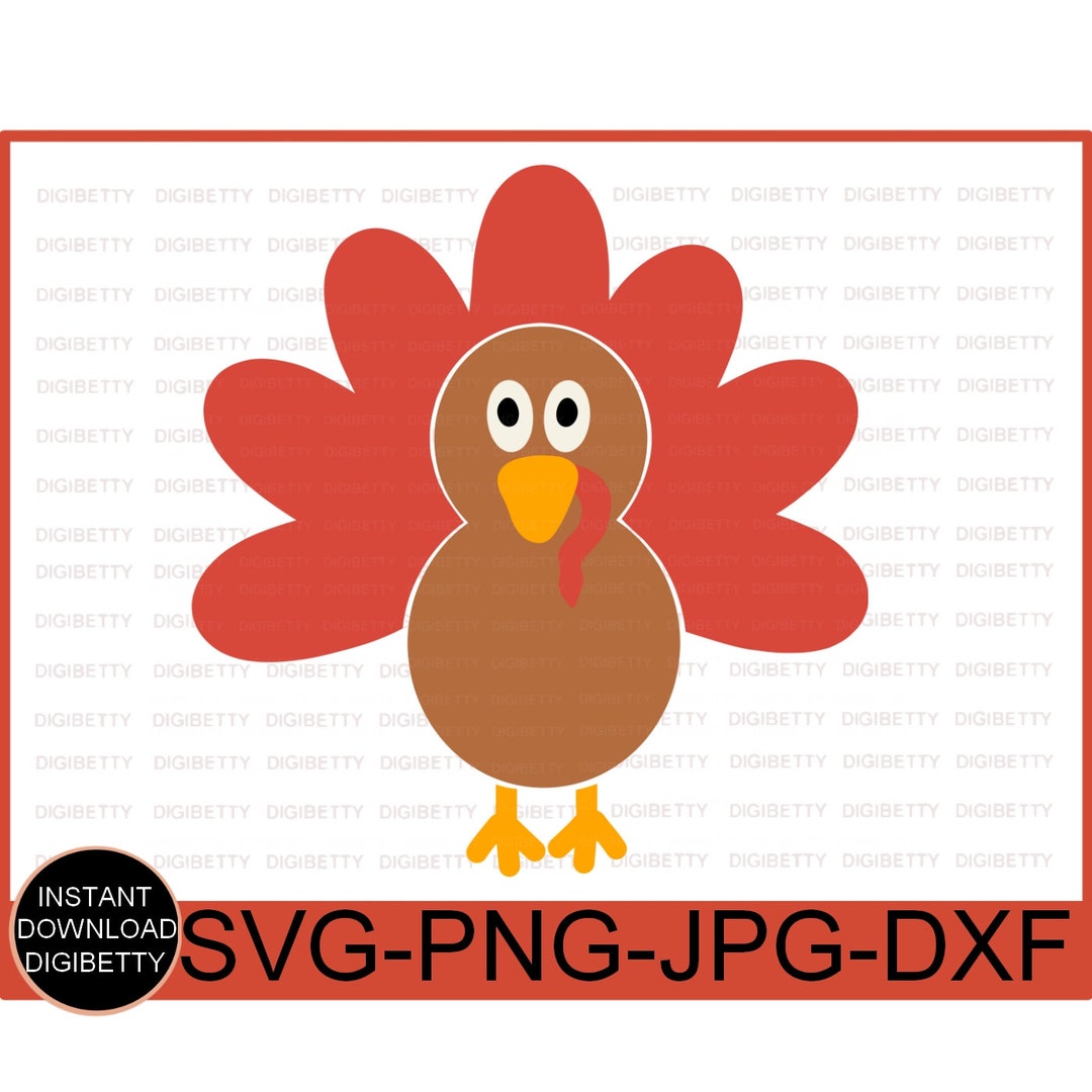 Thanksgiving Turkey Svg Png Jpg Dxf Turkey Svg Cut Files - Etsy