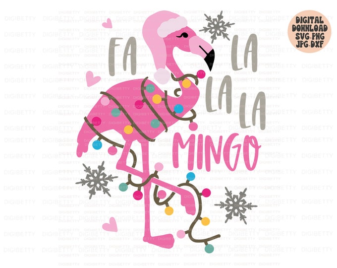 Fa La La La Mingo Christmas Flamingo PNG Digital Download - Etsy