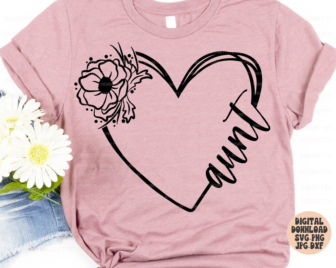 Tía Corazón Svg, Png, Jpg, Dxf, Tía Svg, Tía Dxf, Tía JPG, Tía Png, Tía ...