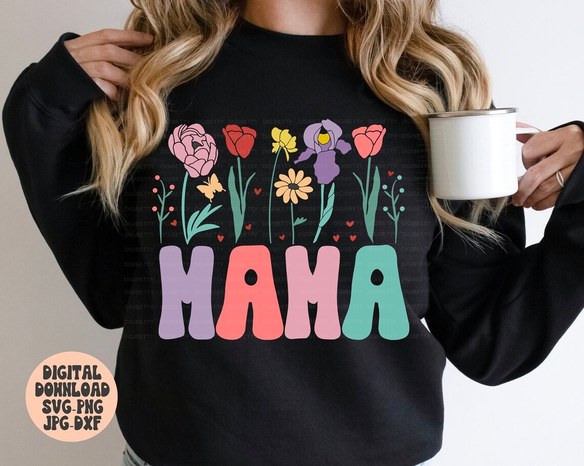 Blessed Mama Svg Png Jpg Dxf Mama Cut File Mothers Day - Etsy