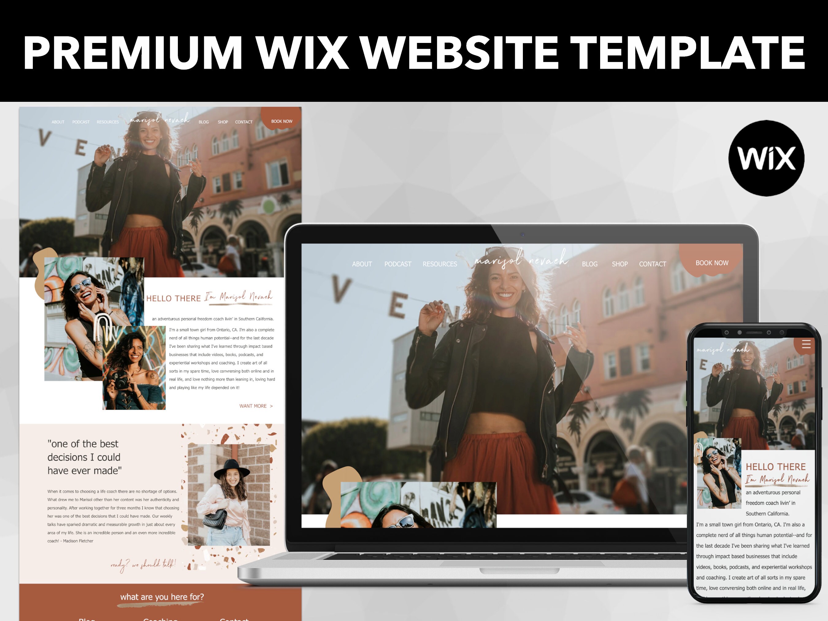 NEW! Pyxis Wix Website Template | Coaches & Photographers - Etsy