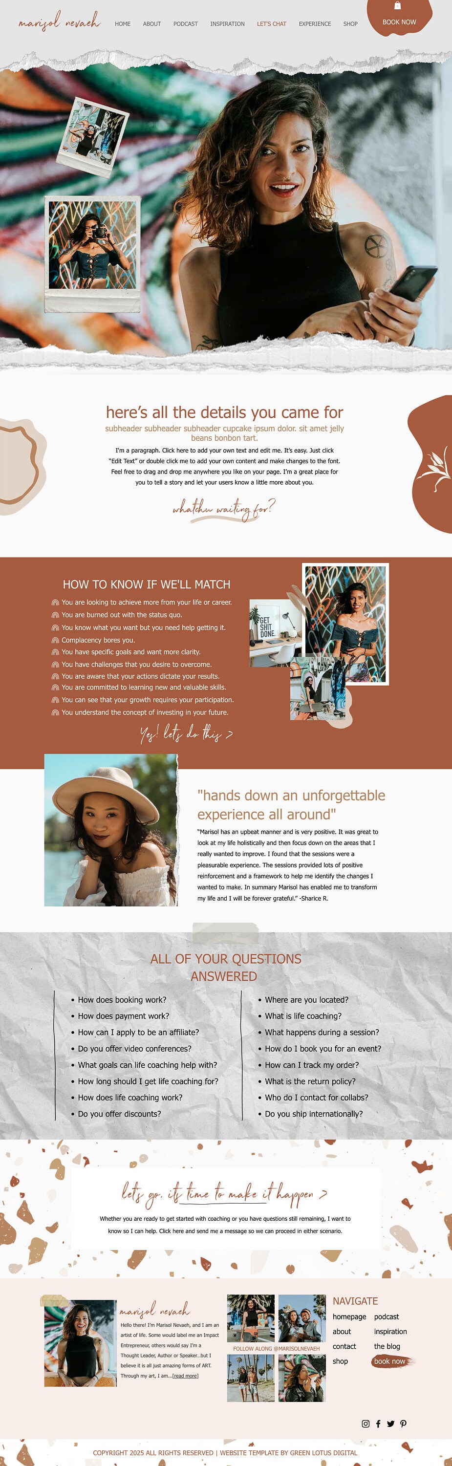 NEW! Pyxis Wix Website Template | Coaches & Photographers - Etsy