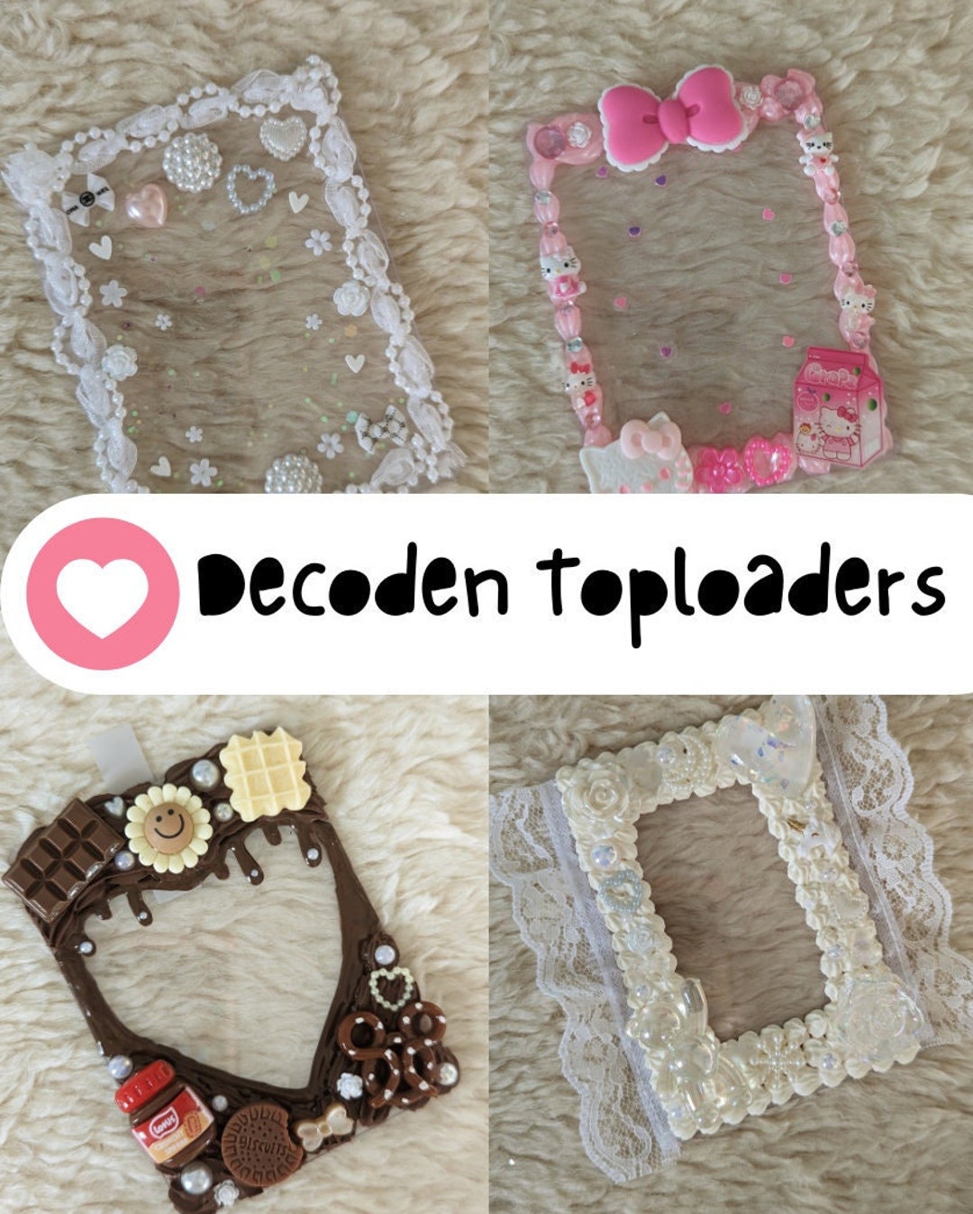 Kawaii Decoden Toploaders for Kpop/gamer/anime Cards - Etsy