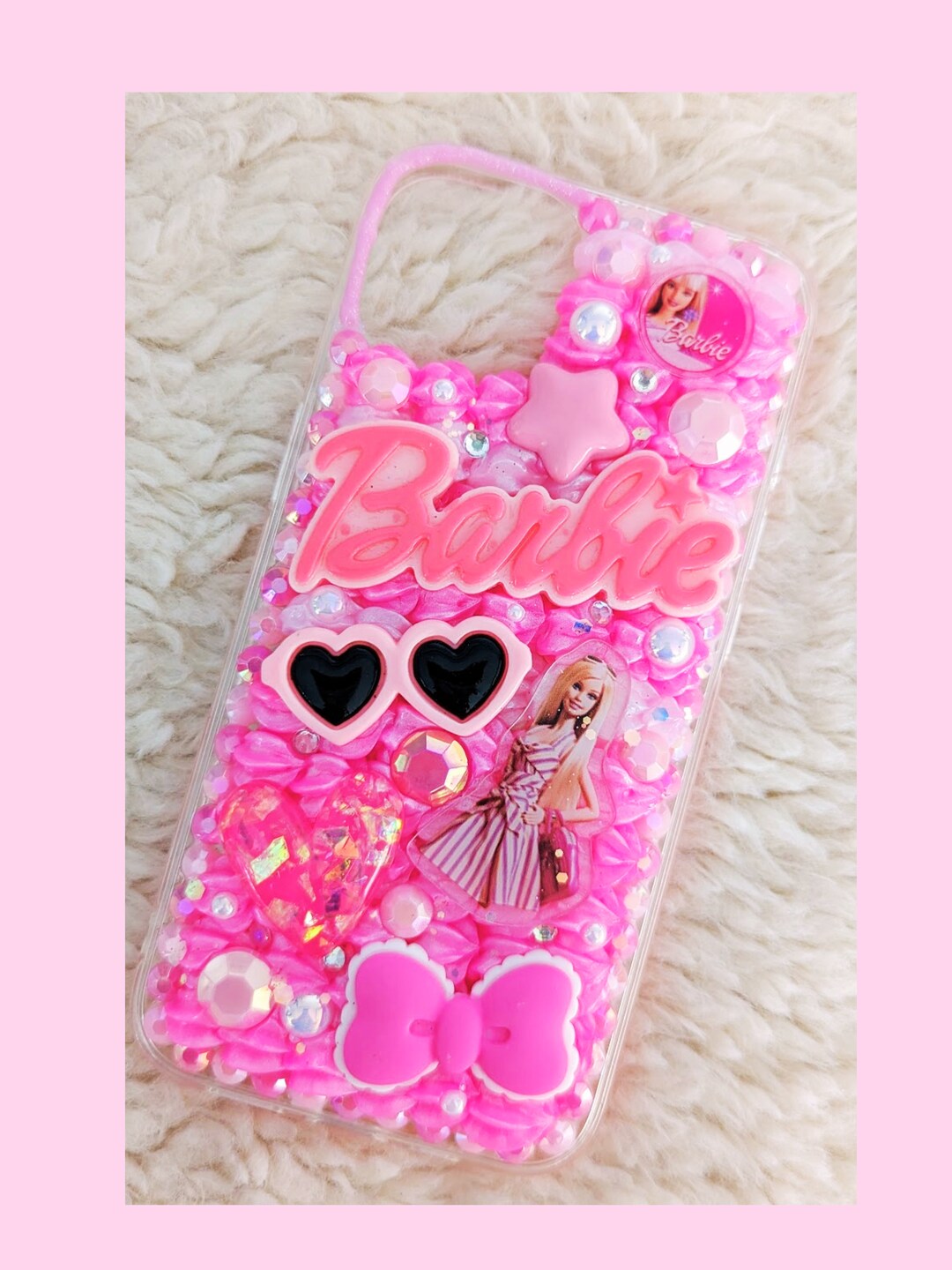 Pink Plastic Doll Kawaii 3D Whipped Decoden Phone Case for iPhone 14 - Etsy