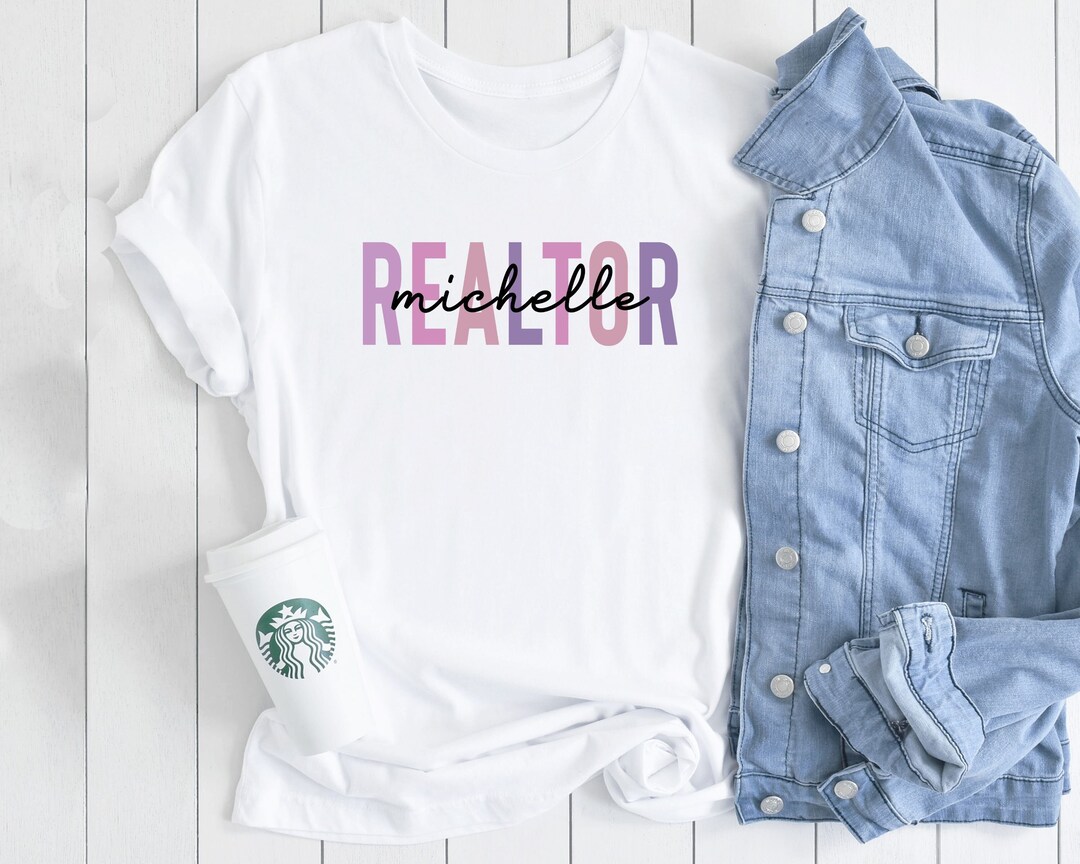 Custom Realtor Shirt With Name, Personalized Real Estate Gift, Realtor ...