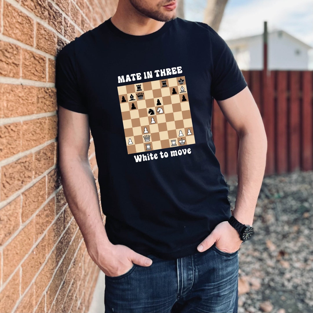 Chess Problem Mate in Three Shirt, Chess Player Shirt, Chess Teacher T ...