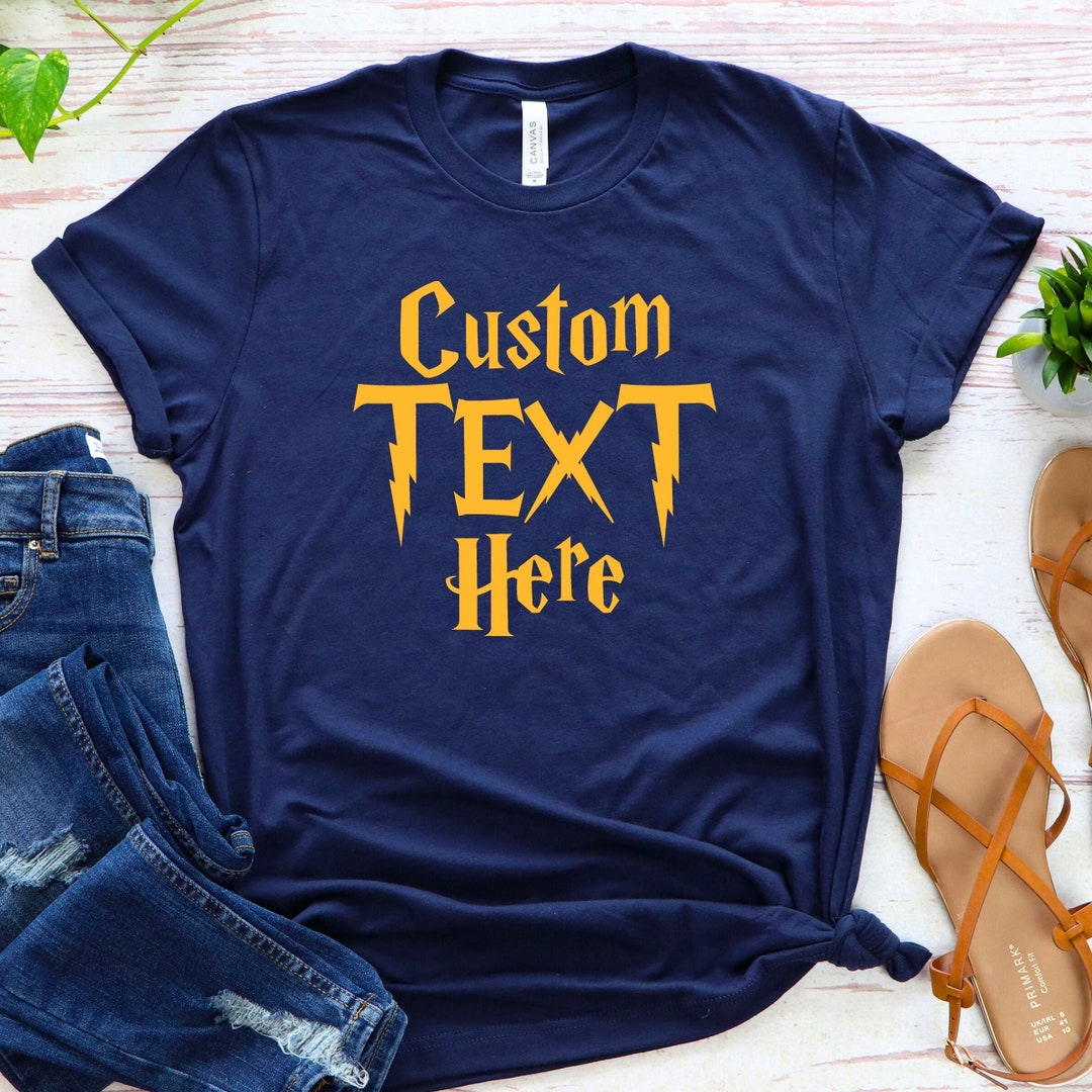 Custom Wizzard Inspired Custom Text Shirt, Wizard Party Theme Tshirt - Etsy