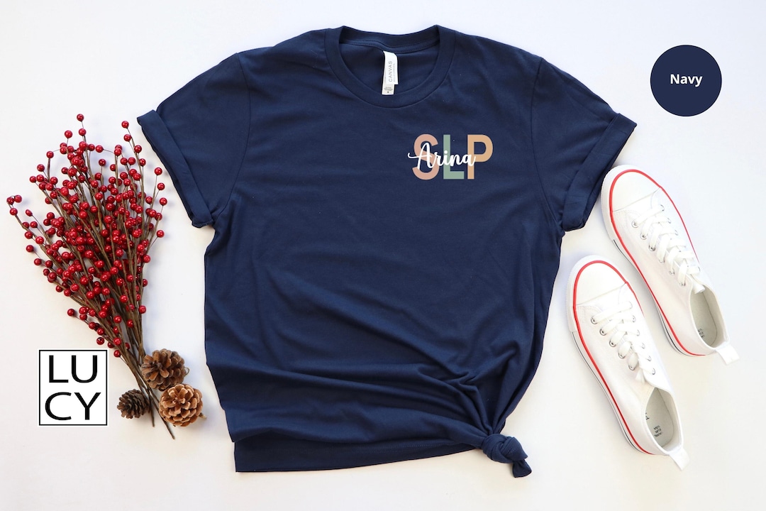 Custom SLP Tshirt, Speech Language Pathologist Shirt With Name, Speech ...