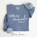 Comfort Colors Custom Girl's Trip Sweatshirt, Personalized Girls ...