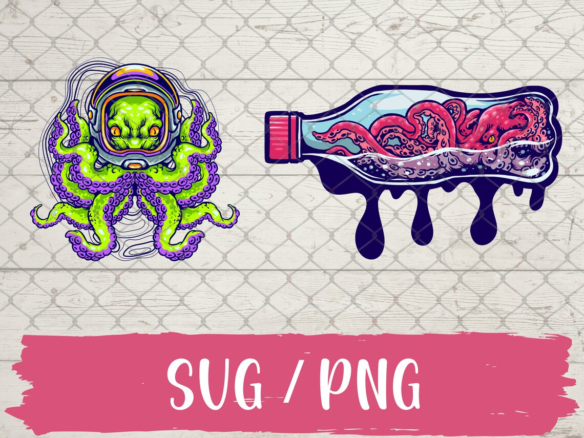 Octopus SVG PNG Files / Cut File Design for Cricut / Octopus SVG Bundle ...