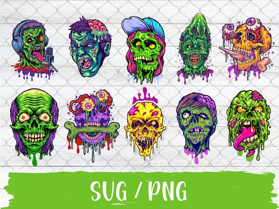 Zombie SVG Bundle PNG / Cut Files / Sublimation Zombie - Etsy