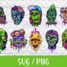 Zombie SVG Bundle PNG / Cut Files / Sublimation Zombie Download ...