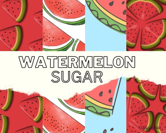 Watermelon Digital Paper Fruity Set of 4 Designs - Etsy