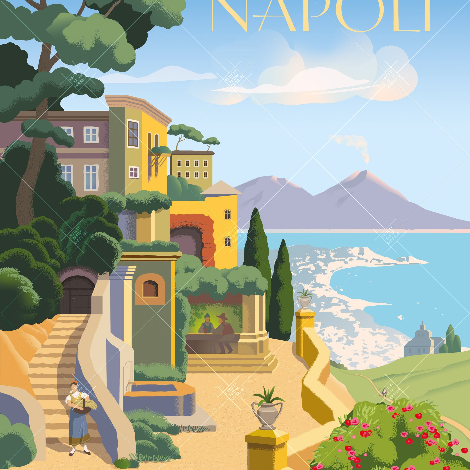 Napoli. Italia. Travel Poster - Etsy