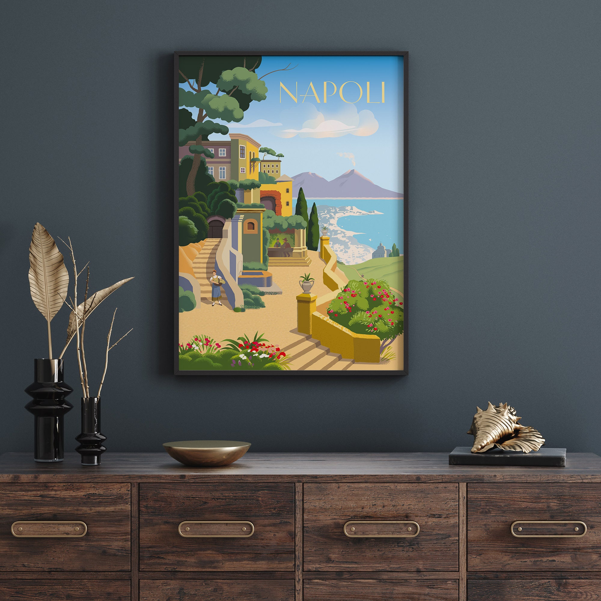 Napoli. Italia. Travel Poster - Etsy