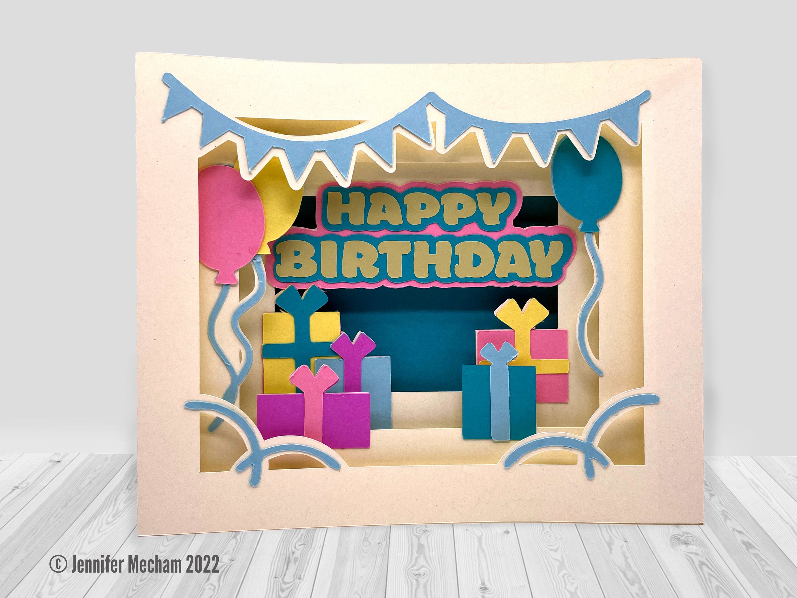 3D Birthday Card SVG Bundle and Shadow Box DIY Greeting Card and Gift ...