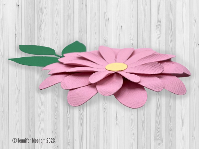 3D Flower and Leaf SVG, Daisy, Layered Paper Flower, Paper Flower Svg ...