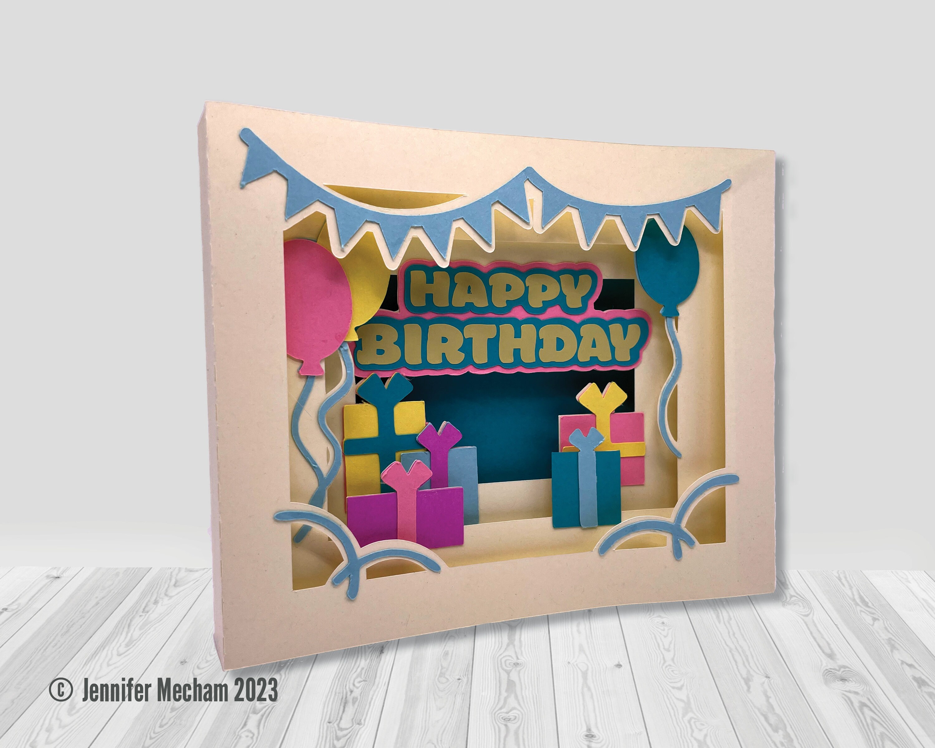 3D Birthday Card SVG Bundle and Shadow Box - DIY Greeting Card and Gift ...
