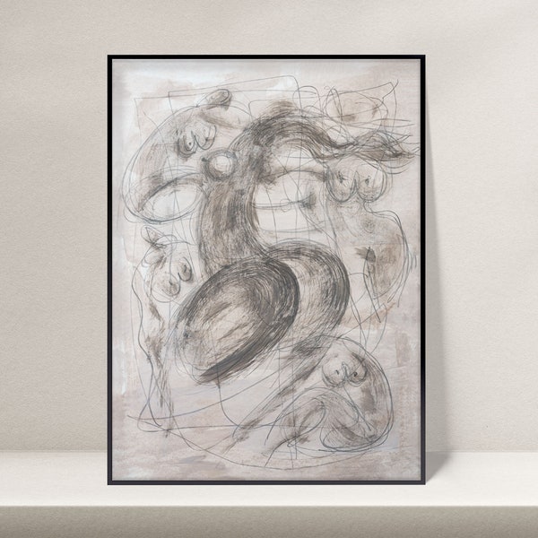 Abstract Figure Art - Etsy