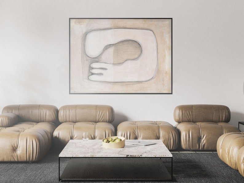 Abstract Arm | Body Study | Modern Neutral Art | Minimalist Wall Art ...