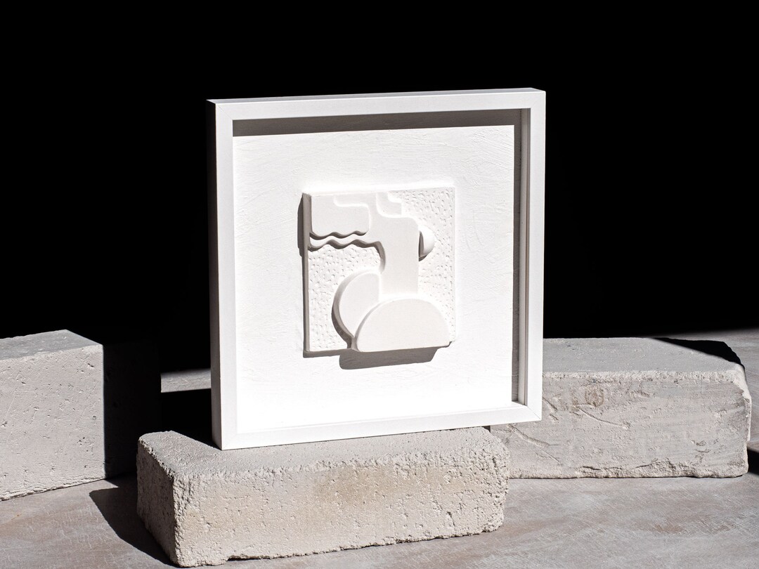Geometric Plaster Female Body Sculpture: Modern Wabi Sabi Wall Art - Etsy
