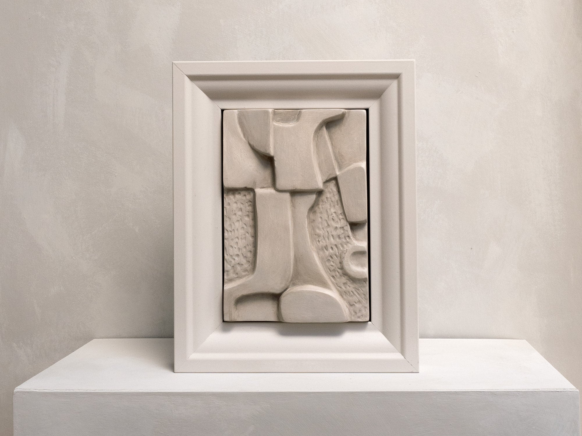 Geometric Sculpture Abstract Nature Wall Decor Plaster Sculpture Figure ...