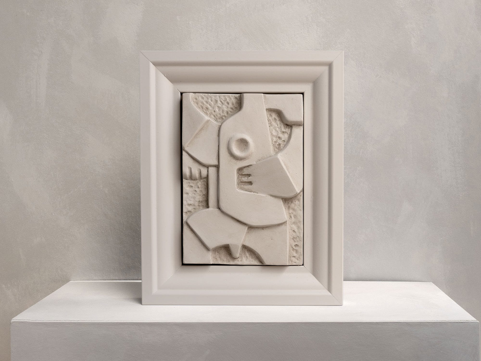 Geometric Sculpture Abstract Nature Wall Decor Plaster Sculpture Figure ...