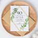 90th Birthday Invitation Template: Gold Frame Botanical Design (digital ...