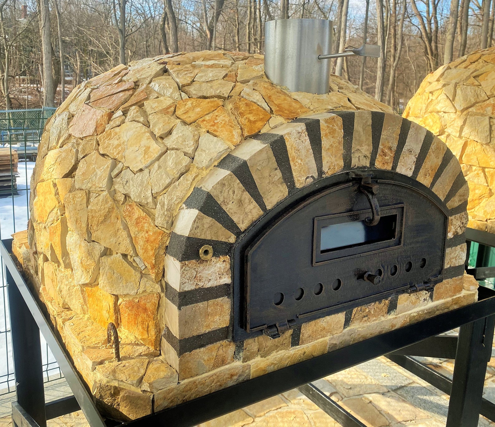 Pizzolo Butterfly Wood Pizza Oven With Yellow Stone (100 X 100cm ...
