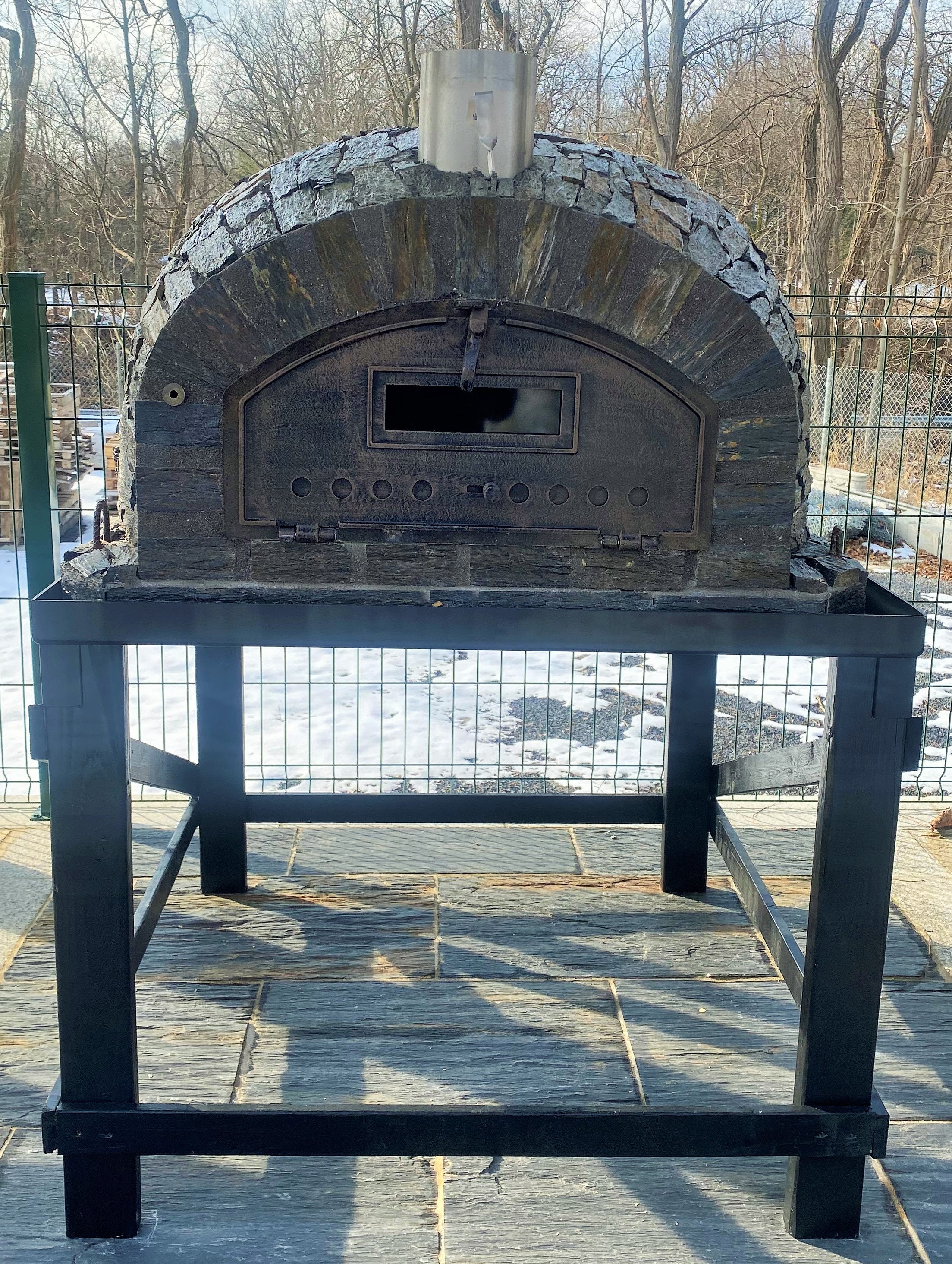 Pizzolo Butterfly Wood Pizza Oven With Black Schist Stone (100x100cm ...