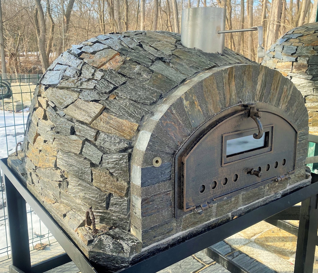 Pizzolo Butterfly Wood Pizza Oven With Black Schist Stone (100x100cm ...