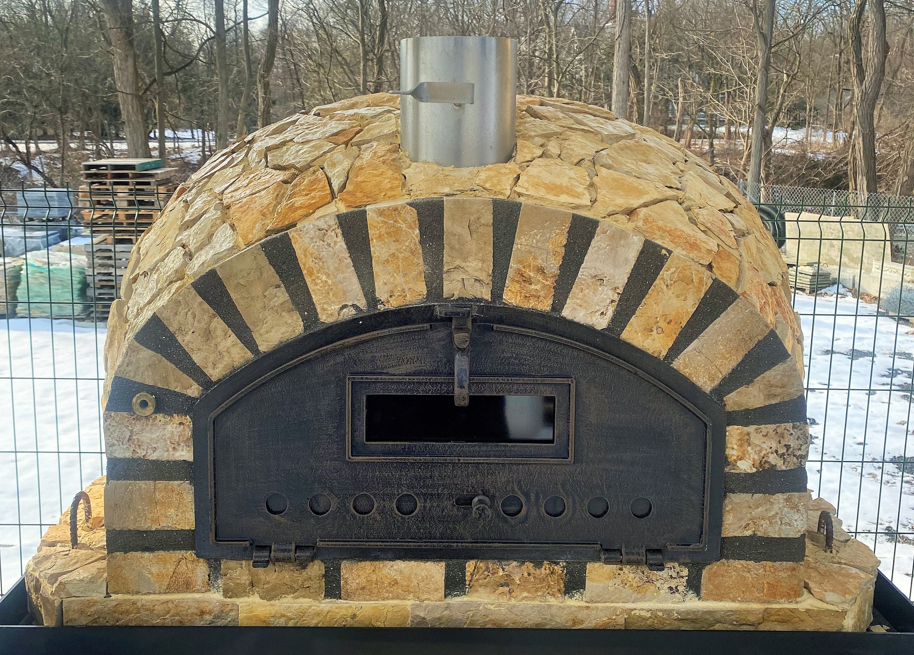 Pizzolo Butterfly Wood Pizza Oven With Yellow Stone (100 X 100cm ...