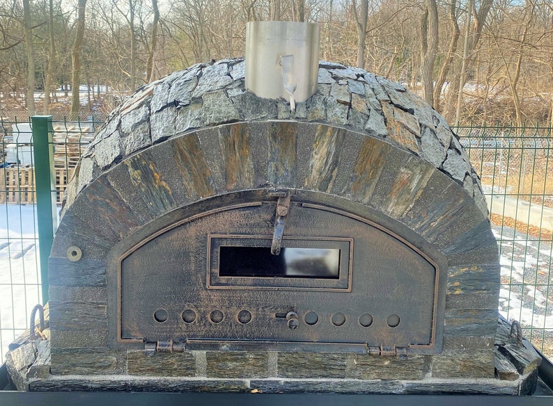 Pizzolo Butterfly Wood Pizza Oven With Black Schist Stone (100x100cm ...