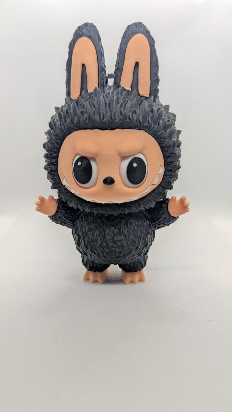 Labubu Bunny Monster Figurine – 6” 3D Printed Toy With Rotating Eyes ...