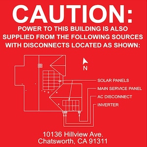 Solar PV Site Map Custom Placard | PV Inspection Placard - Etsy