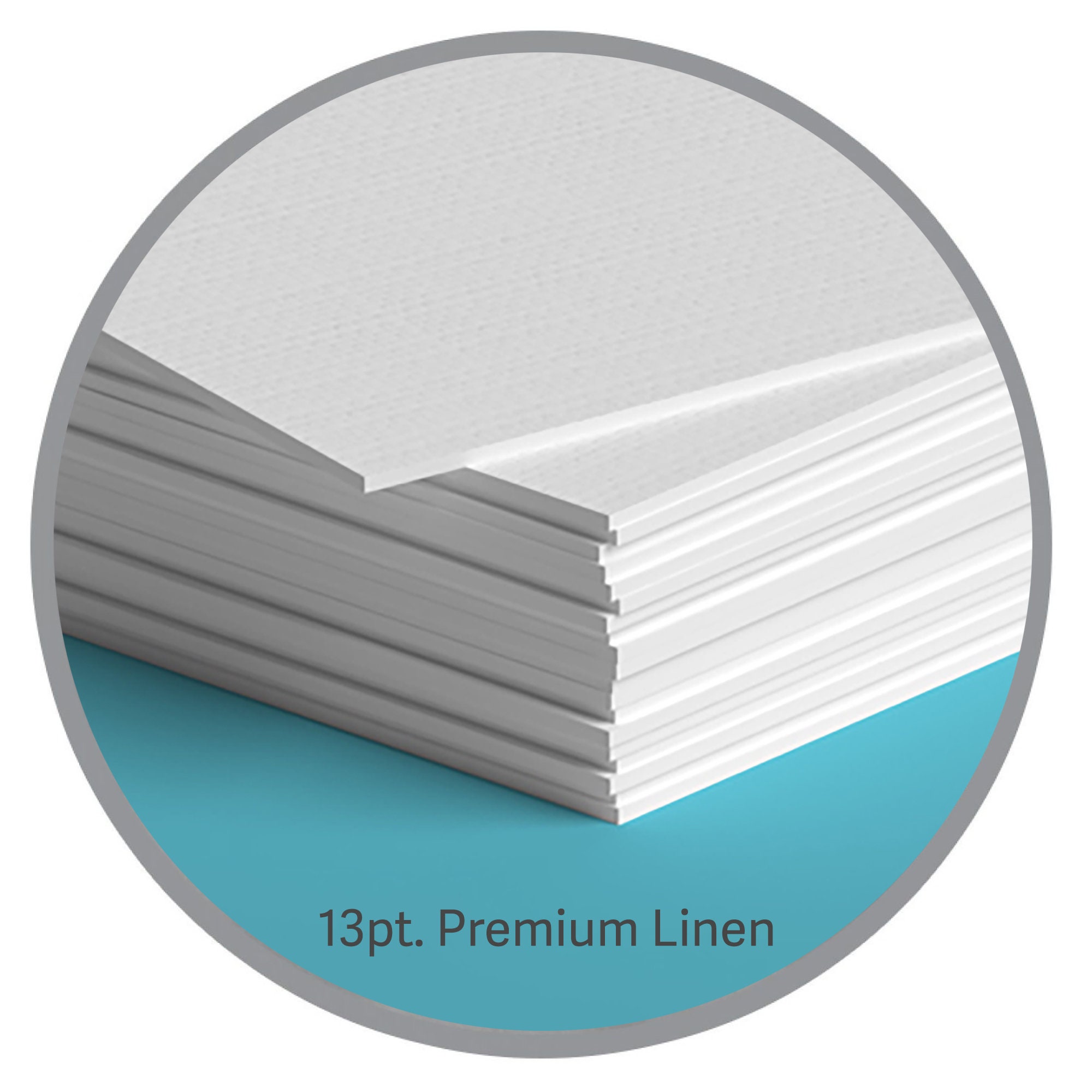 500 Full Color 13pt. Premium Linen Business Cards W/ Your Artwork Ready ...